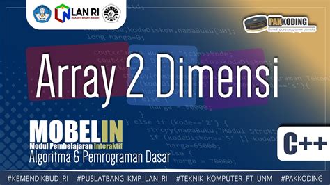 49 Belajar Array 2 Dimensi Multi Dimensi Dalam C Youtube