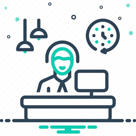 Helpdesk Customer Service Information Assistance Receptionist Consultant Icon Download