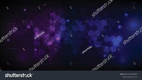 Vector Illustrations Dot Connecting World Map Stock Vector Royalty Free 2247838925 Shutterstock