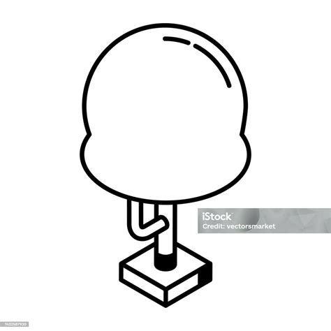 Pack Of Shrub Trees Linear Icons Stock Illustration Download Image