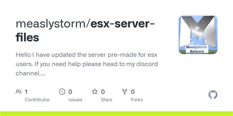 Github Measlystorm Esx Server Files Hello I Have Updated The Server Pre Made For Esx Users