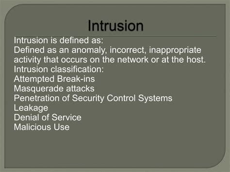 Intrusion Detection System IDS PPTX