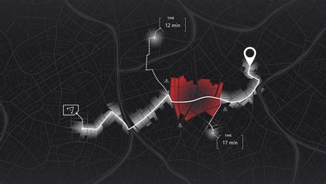 Premium Vector Location Tracks Dashboard D Data Dashboard Urban Highway Plan Pin Location