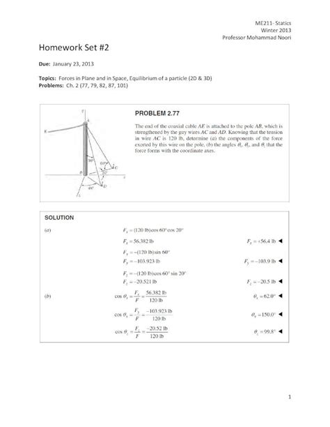 PDF Statics Chapter Two HW Solutions DOKUMEN TIPS