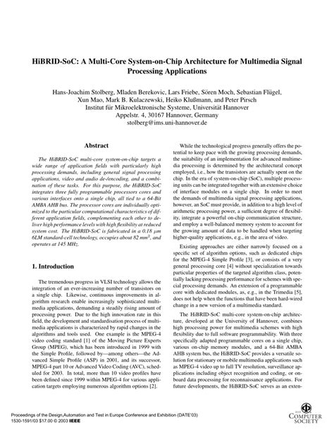 pdf hibrid soc a multi core soc architecture for multimedia signal