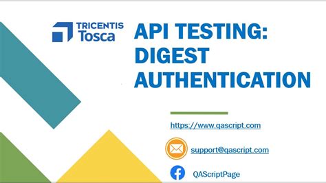 Tosca Tutorial Lesson 84 Authorize API Requests Using Digest