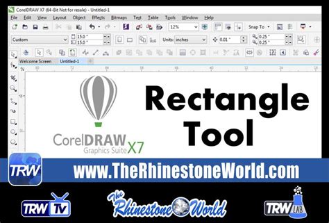 Coreldraw Rectangle Tool Basics The Rhinestone World Trwcd14