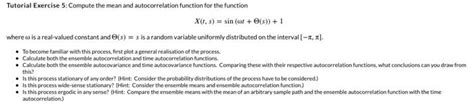 Solved Tutorial Exercise Compute The Mean And Chegg