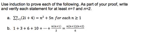 solved use induction to prove each of the following as part