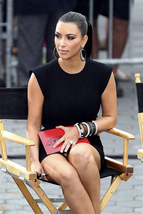 Upskirt Candids At “project Runway” In New York Kim Kardashian Photo