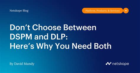 Mike Remmerswaal On Linkedin Dont Choose Between Dspm And Dlp Heres