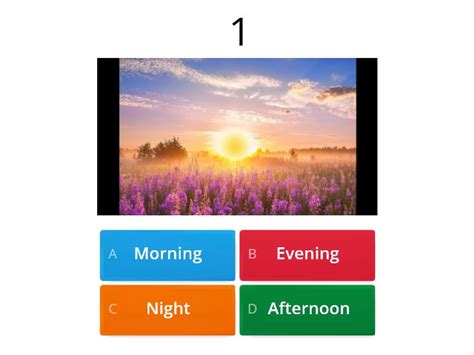 Morningafternooneveningnight Quiz