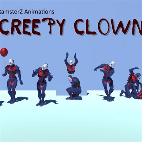 Creepy Clown 3d Animations Unity Asset Store Creepy Clown Clown Creepy