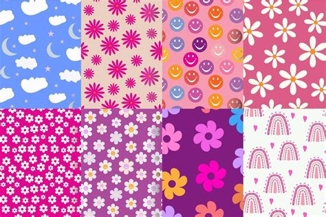 Digital Paper Seamless Pattern Set Vector Art At Vecteezy