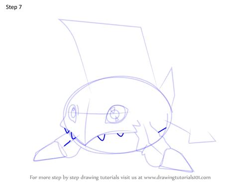 How To Draw Betamon From Digimon Digimon Step By Step