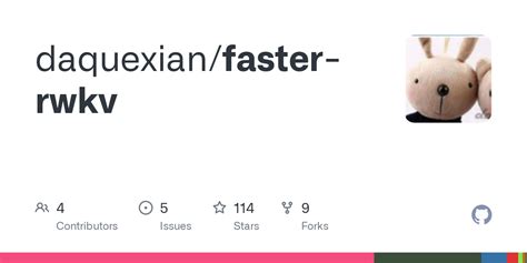 github daquexian faster rwkv