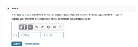 Solved Figure 1 Of 2 1m— My 0 3 Part A In The Case A