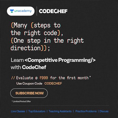 learntocode programming codechef unacademy codechef