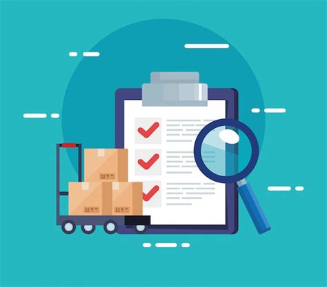 Premium Vector Checklist Of Delivery Logistic Service And Icons
