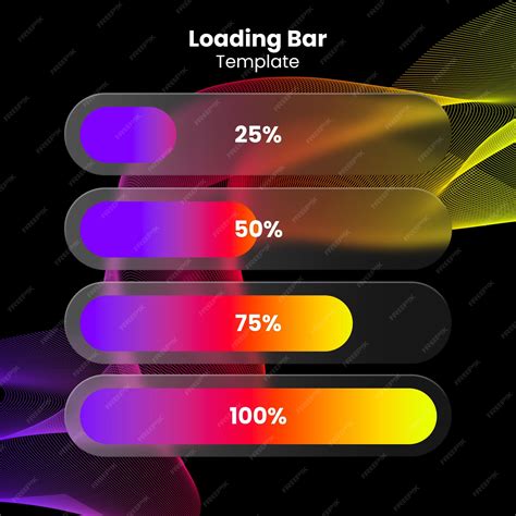 Premium Psd Glassmorphism Loading Bar Design