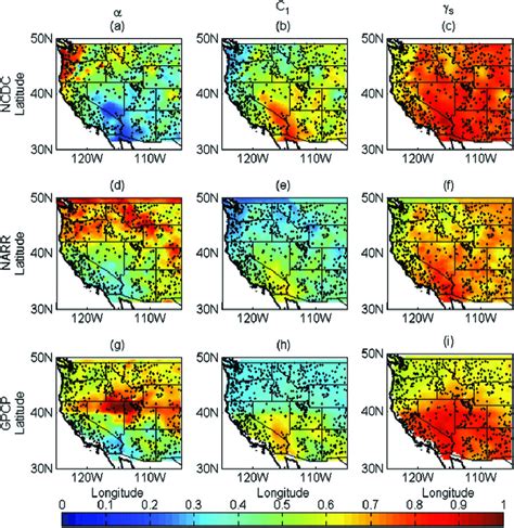 Spatial Pattern Of Estimated Multifractal Parameters For Ncdc Narr