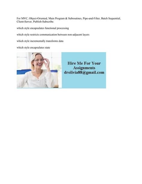 For Mvc Object Oriented Main Program And Subroutines Pipe And Filter Pdf