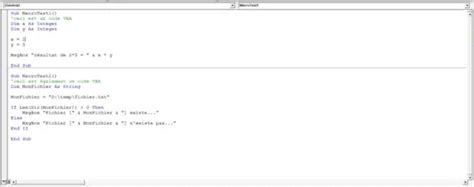 Cours Vba 4 Vbe Léditeur De Code Vba Excel