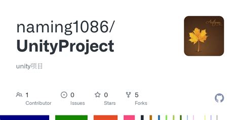 Github Naming1086unityproject Unity项目