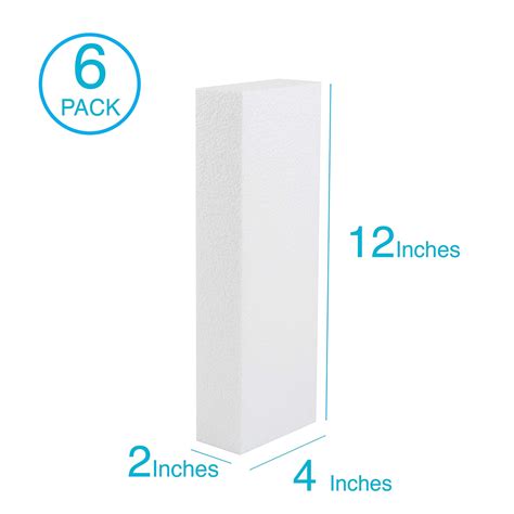 Silverlake Craft Foam Block 4x12x2 Inch Eps Polystyrene Block For Crafting Sculpting