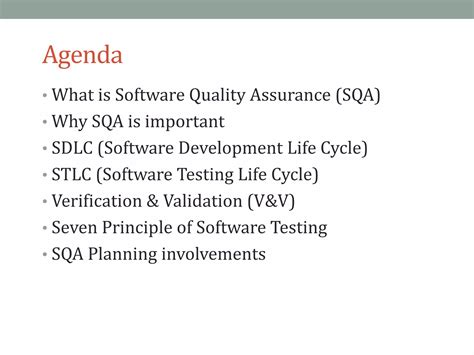 fundamentals of software quality assurance and testing pptx computing