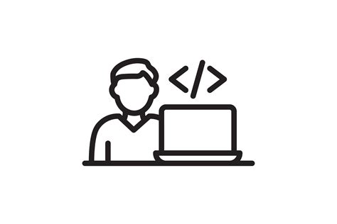 software developer line icon graphic by iconbunny · creative fabrica