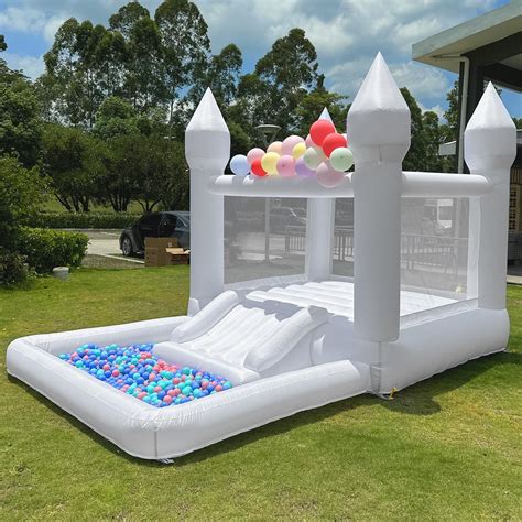 Milazul Inflatable White Bounce House Professional Jumping