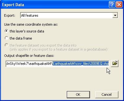 Export Data To Shapefile