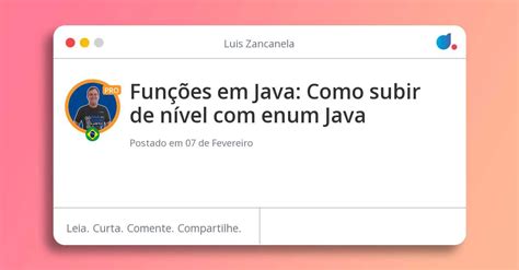 Funções Em Java Como Subir De Nível Com Enum Java