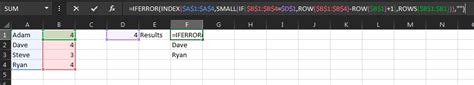 Excel Formula Return List Of Matches Catalog Library