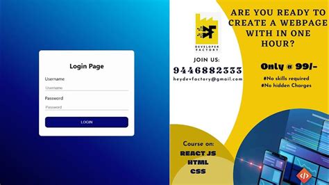 create a login page using html css devfactory kochi youtube