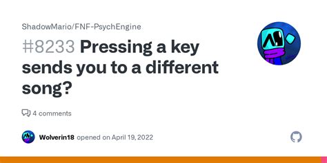 Pressing A Key Sends You To A Different Song · Issue 8233
