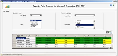 Security Role Browser For Dynamics Crm 2011 Download Softpedia