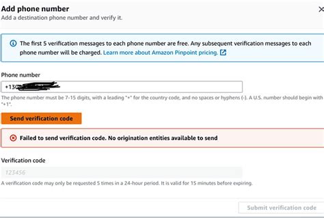 Amazon Sns Stuck On Aws Pinpoint Sns Destination Verificationoriginating Identities Stack