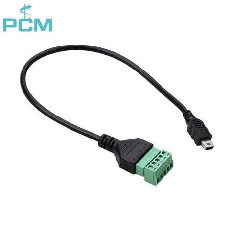 Mini Usb Male To 5 Pin Terminal Block Plug 30cm Cable China Terminal Block And Mini Usb Male