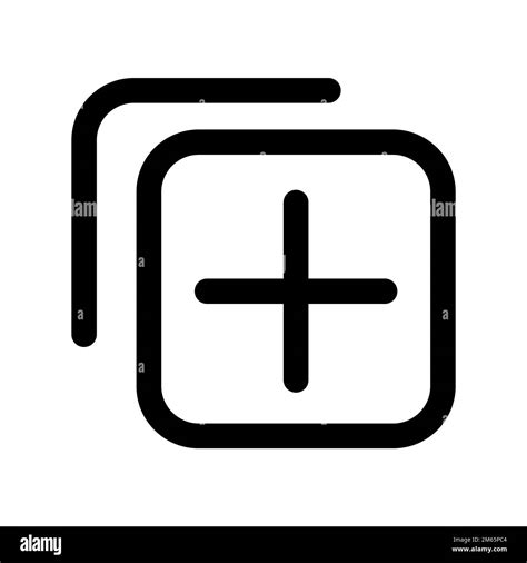Duplicate Icon Line Isolated On White Background Black Flat Thin Icon On Modern Outline Style