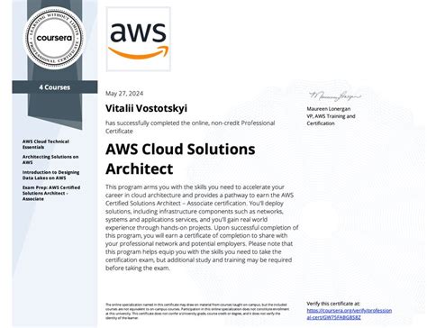 Vitalii Vostotskyi On Linkedin Awscloudsolutionsarchitect Cloudcomputing Coursera Datalakes