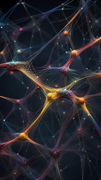 Premium Ai Image Abstract Neural Network Pattern Data Connections Illustration Background