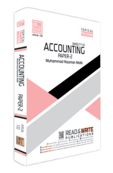 Article No 104 O Level Igcse Accounting Revision Notes Series By Nauman Malik Read And Write
