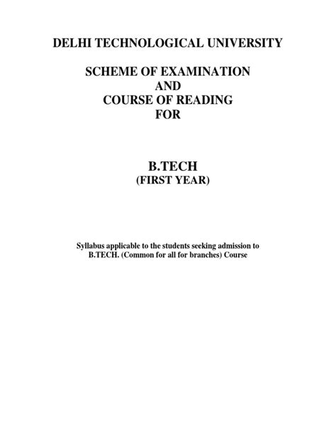 First Year Dtu Syllabus Pdf Nuclear Physics Optics