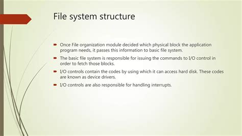 File System Structure Pptx Operating Systems Computer Software And Applications