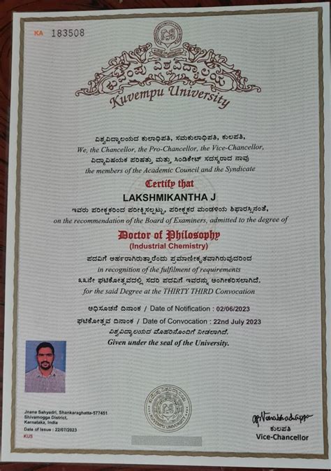 dr lakshmikantha j ph d on linkedin ph d award 🎓 ️🎓 10 comments
