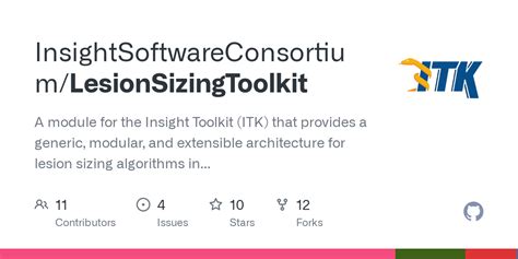 github insightsoftwareconsortium lesionsizingtoolkit a module for