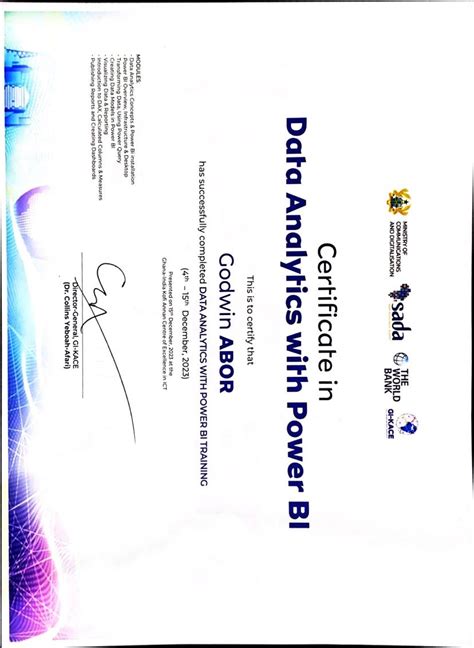 Godwin Abor On Linkedin Dataanalytics Powerbi Certifiedcourse Gi Kofi Re