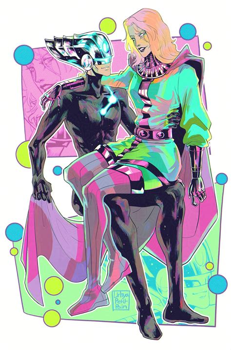 Sue Storm Reed Richards And The Maker Marvel And 1 More Drawn By